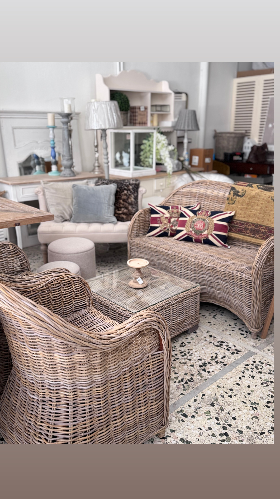ΣΕΤ/4 ΤΕΜΑΧΙΩΝ ΣΑΛΟΝΙ ΚΗΠΟΥ RATTAN – Maison de poupee