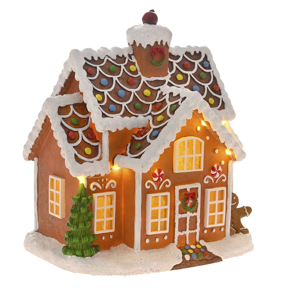 GINGERBREAD HOUSE ΜΕ ΦΩΤΙΣΜΟ LED – Maison de poupee